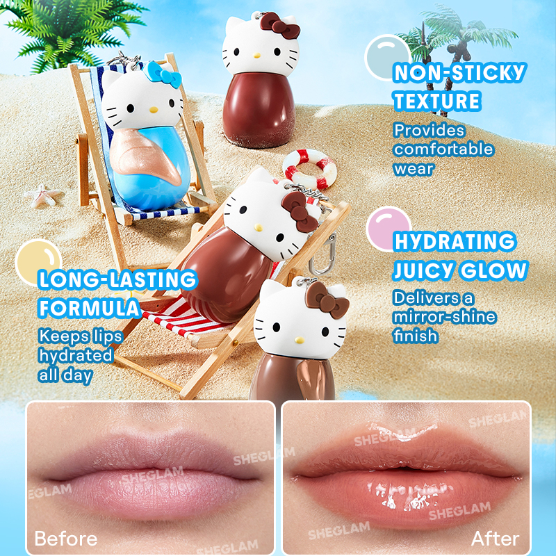 Hello Kitty｜SHEGLAM Poolside Perfection Lip Glaze | Shopee Philippines