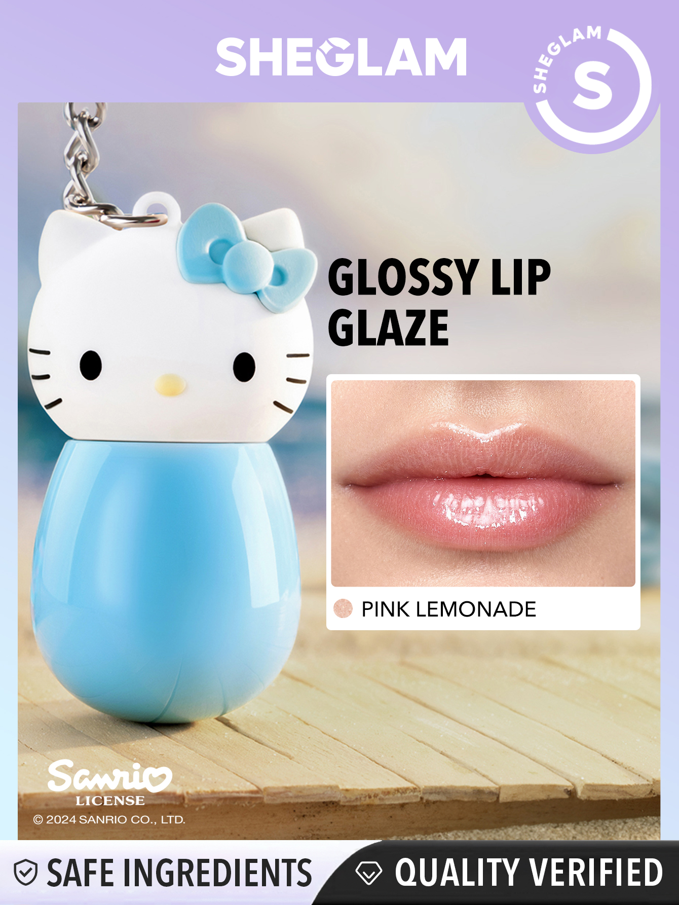 Hello Kitty｜SHEGLAM Poolside Perfection Lip Glaze | Shopee Philippines
