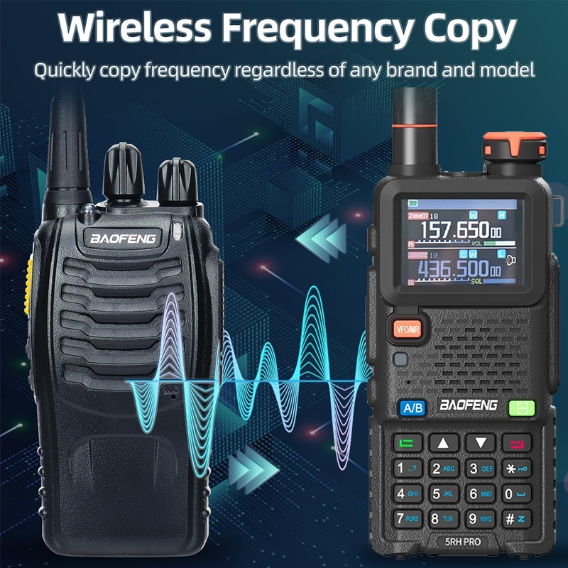 Baofeng 888SD Set of 2 Interphone UHF Walkie Talkie Two-Way Radios USB ...