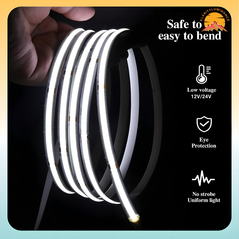 320 LEDs/m 12V/24V COB LED Strip Light 5M/10M Flexible Light Strip Home ...