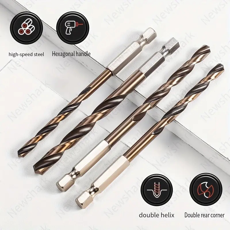 High-Speed Steel Hex Shank Drill Bit Set, 15pcs (1.5mm-8mm) for Quick ...