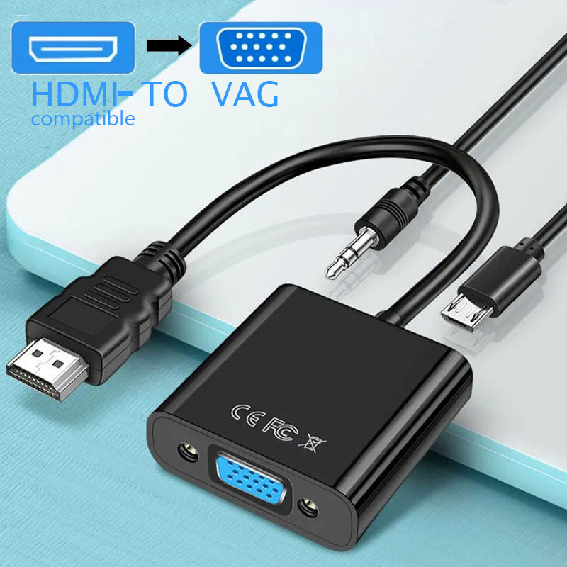 HDMI to VGA Cable Converter HD HDMI-compatible to VGA Female Adapter ...