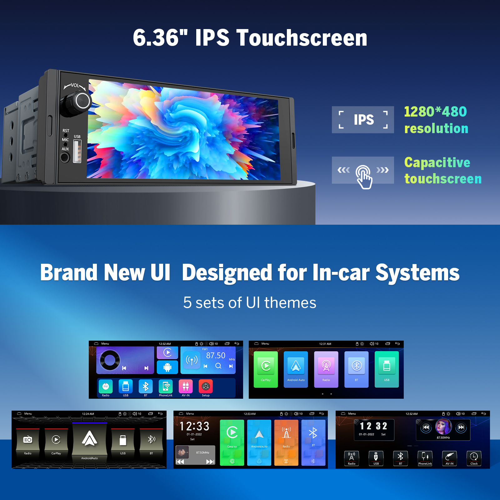 Eonon Wireless Apple Carplay Android Auto One Din Android Auto Car Head ...