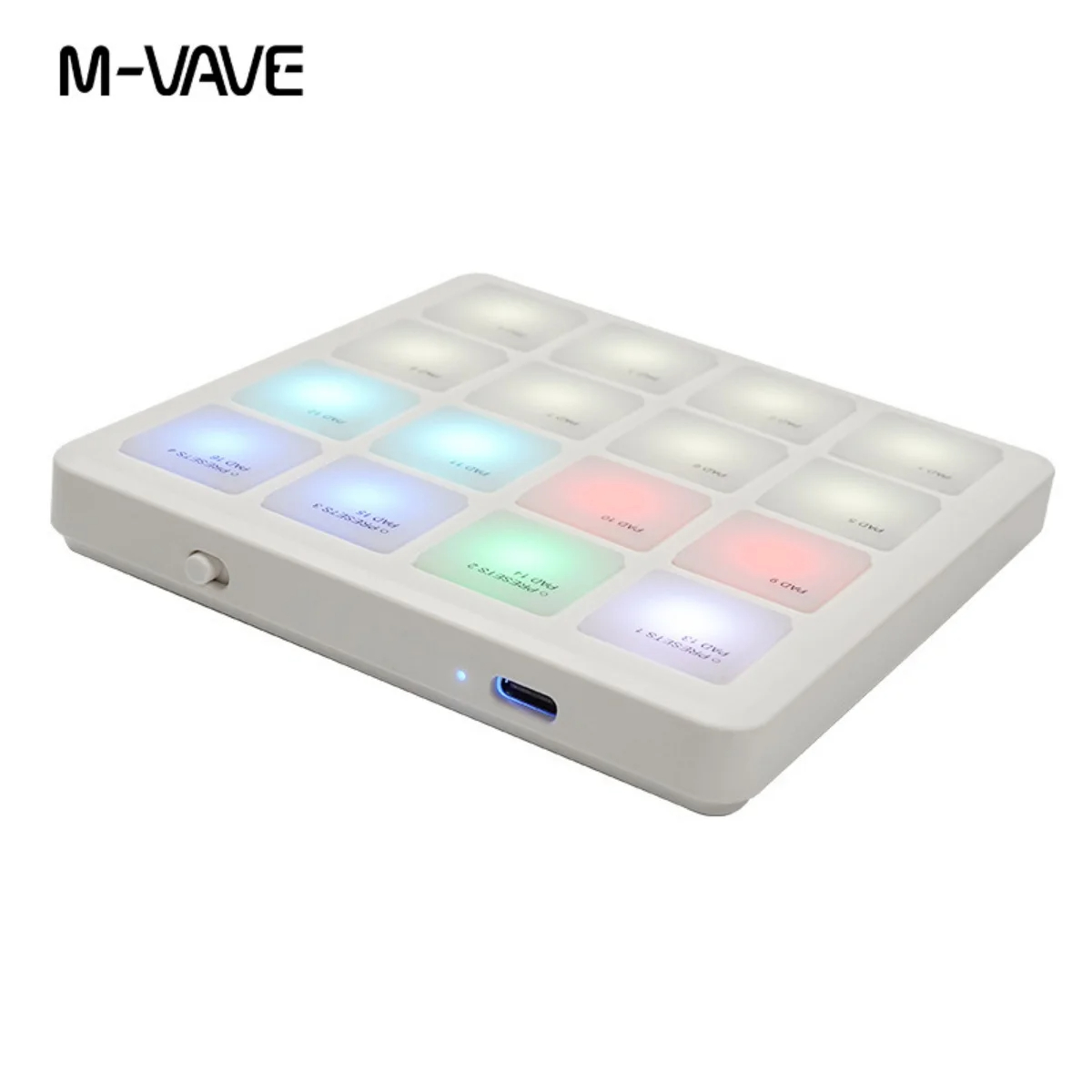 M-vave Smc-pad Wireless Midi Controller: 16 Pads, Usb-c, Ultra-slim ...