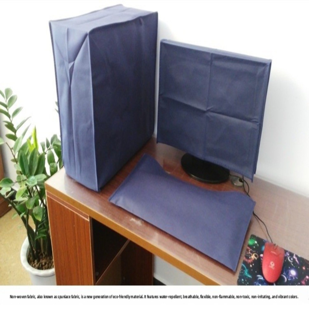 SUKIKI Blue Nonwovens Desktop PC Dust Cover Set (3PCS) - Moisture ...