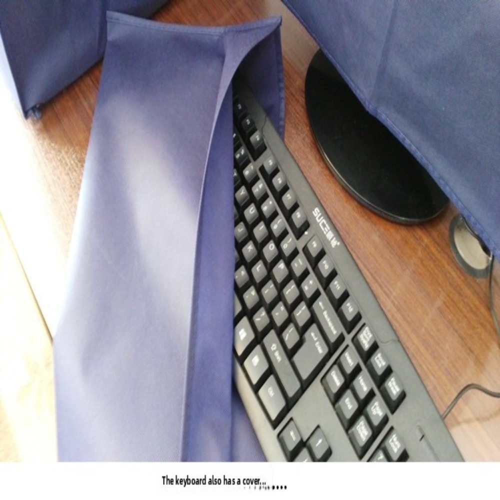 SUKIKI Blue Nonwovens Desktop PC Dust Cover Set (3PCS) - Moisture ...