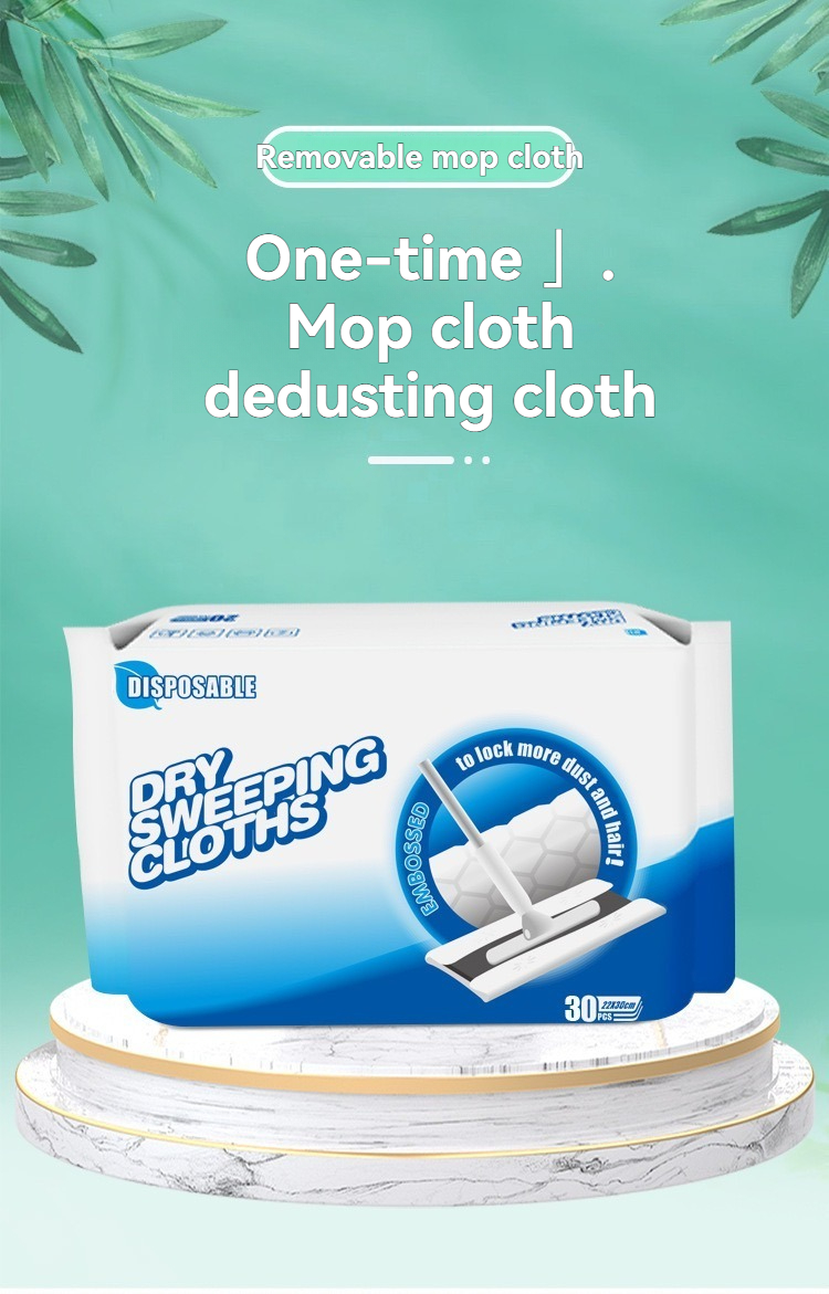 Disposable Dust Mop Pads - Floor Cleaning Sheets for Dry/Swet Use, 50 ...