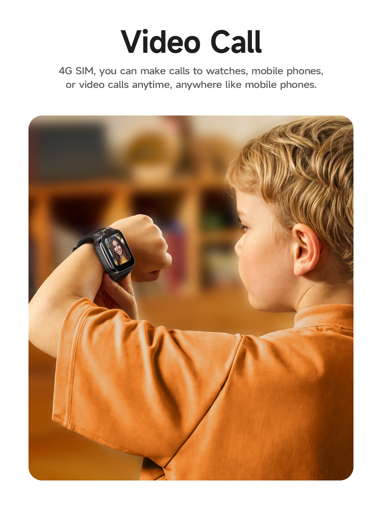 HOCO Y104 1.69 inch 2.5D HD Touch Screen 4G Children Phone Watch LBS ...