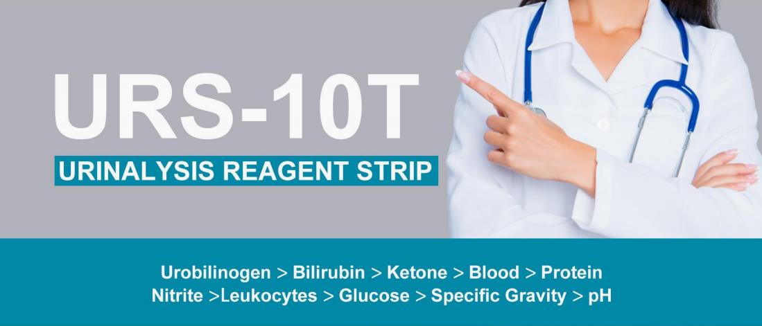 100pcs URS-10T Urinalysis Reagent Strips 10 Parameters Urine Test Strip ...