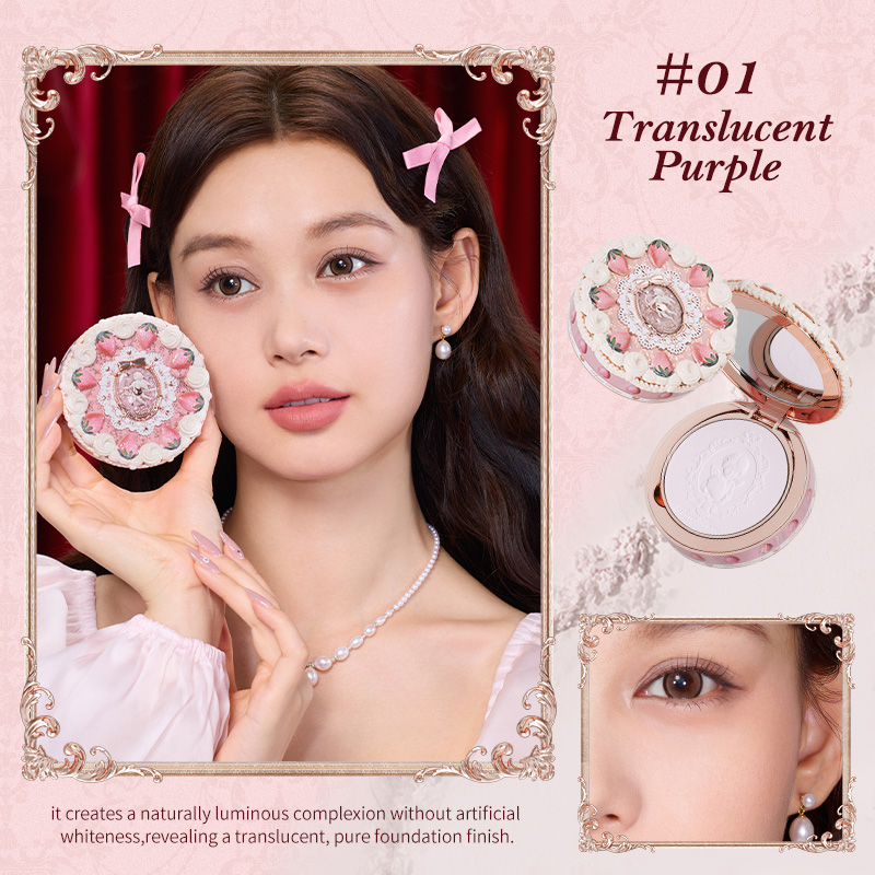 Flower Knows Strawberry Cupid Collection Pressed Powder With Cosmetic ...