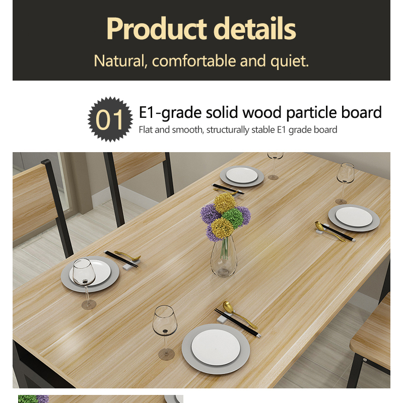 EXINHOME Nordic Dining Table And Chair Set Dining Table set 4/6 seaters ...