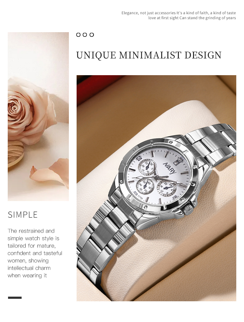 NARY Ladies Relo Wrist Watch For Woman Elegant Water Proof Original ...