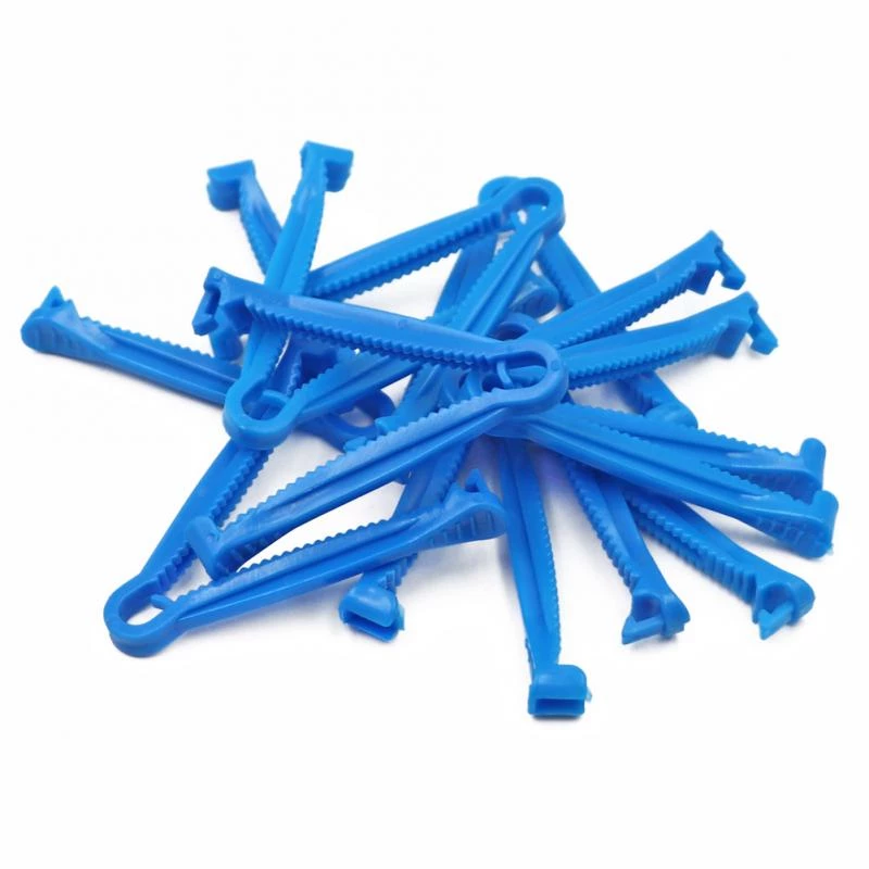 50/100Pcs Disposable Umbilical Cord Clamps Plastic Blue White Piglet ...