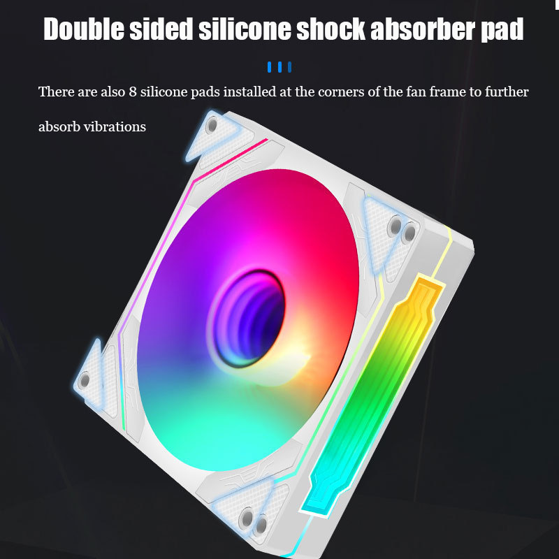 RGB 4Pro Fourth Generation Cooling Fan PWM Double-Sided Lens 5V3 Pin 12cm Computer Case Heatsink ...