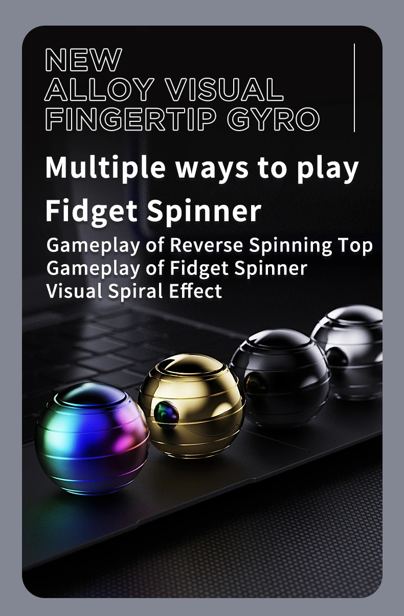 1PC Portable EDC Restless Rotator, Metal Pressure Relief Toy Suitable ...