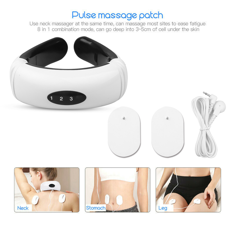 Electric Neck Massager With 6 Modes Dual Electronic Pulse Massage ...