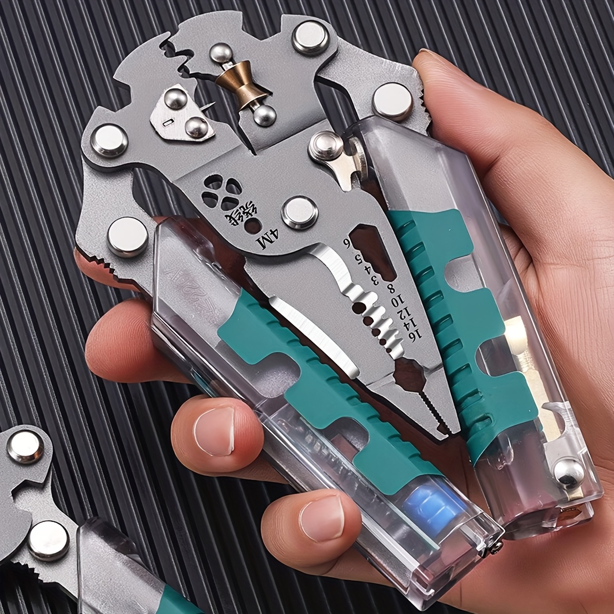 17-in-1 Foldable Wire Stripper – Multifunctional Electrician Pliers for ...