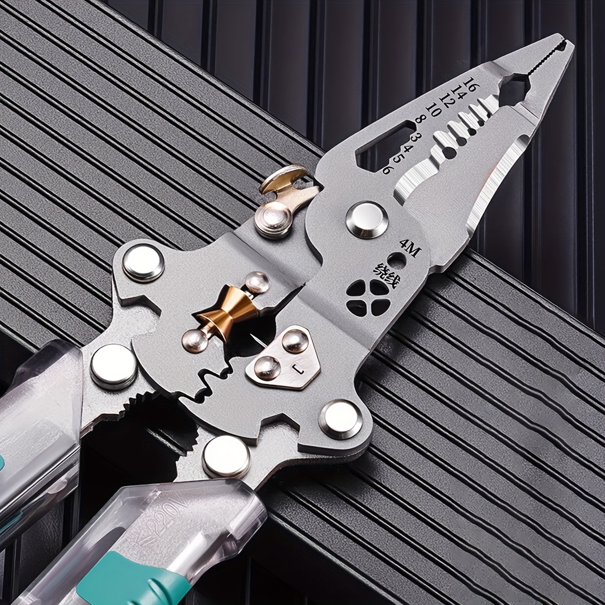17-in-1 Foldable Wire Stripper – Multifunctional Electrician Pliers for ...