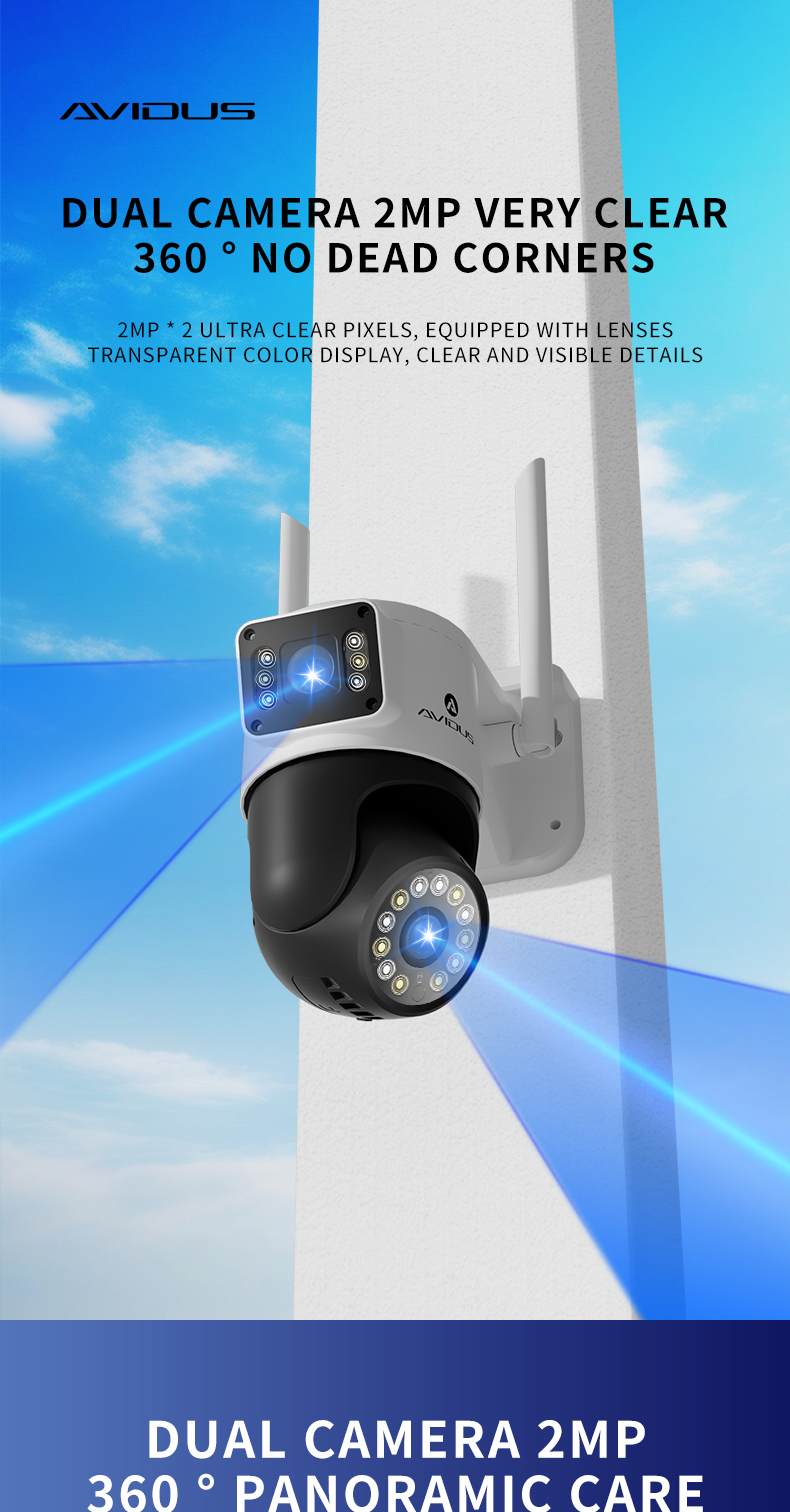 AVIDUS x Yoosee Y20 4K 6MP Dual lens CCTV Camera Wireless WIFI Connect ...