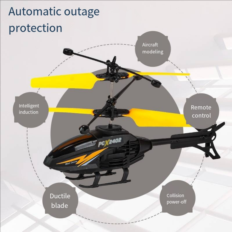 Remote sensing helicopter charging small plane , Boy and girl holiday ...