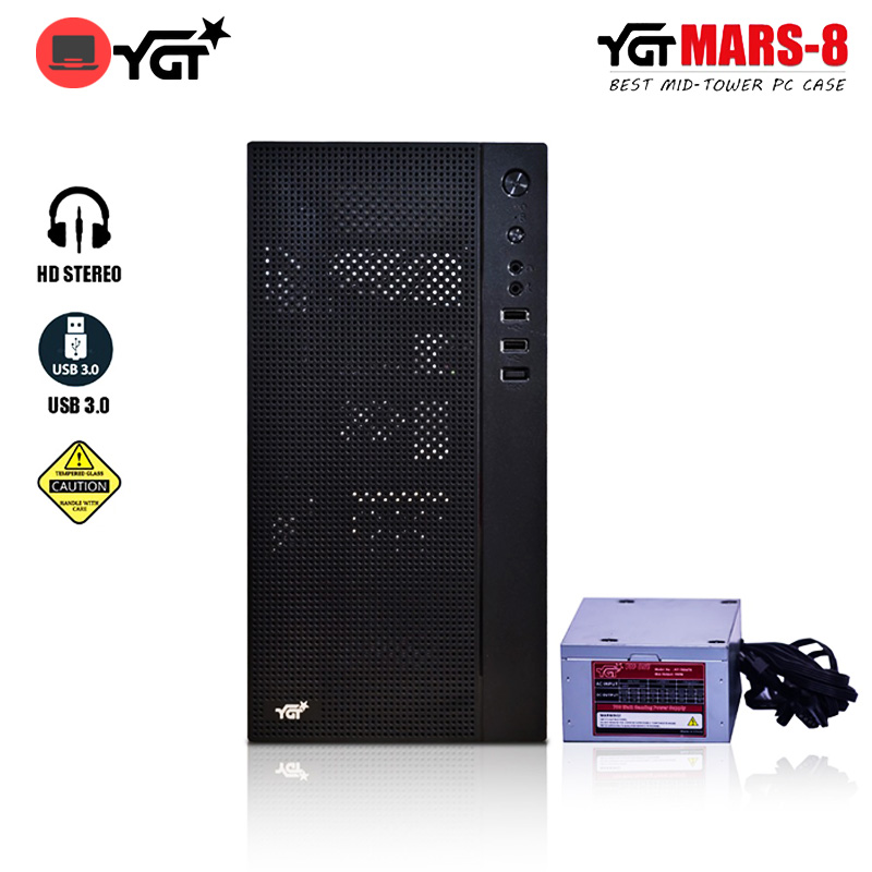 YGT PC Case With PSU Power Supply Generic Mars Series Micro-ATX/ITX ...