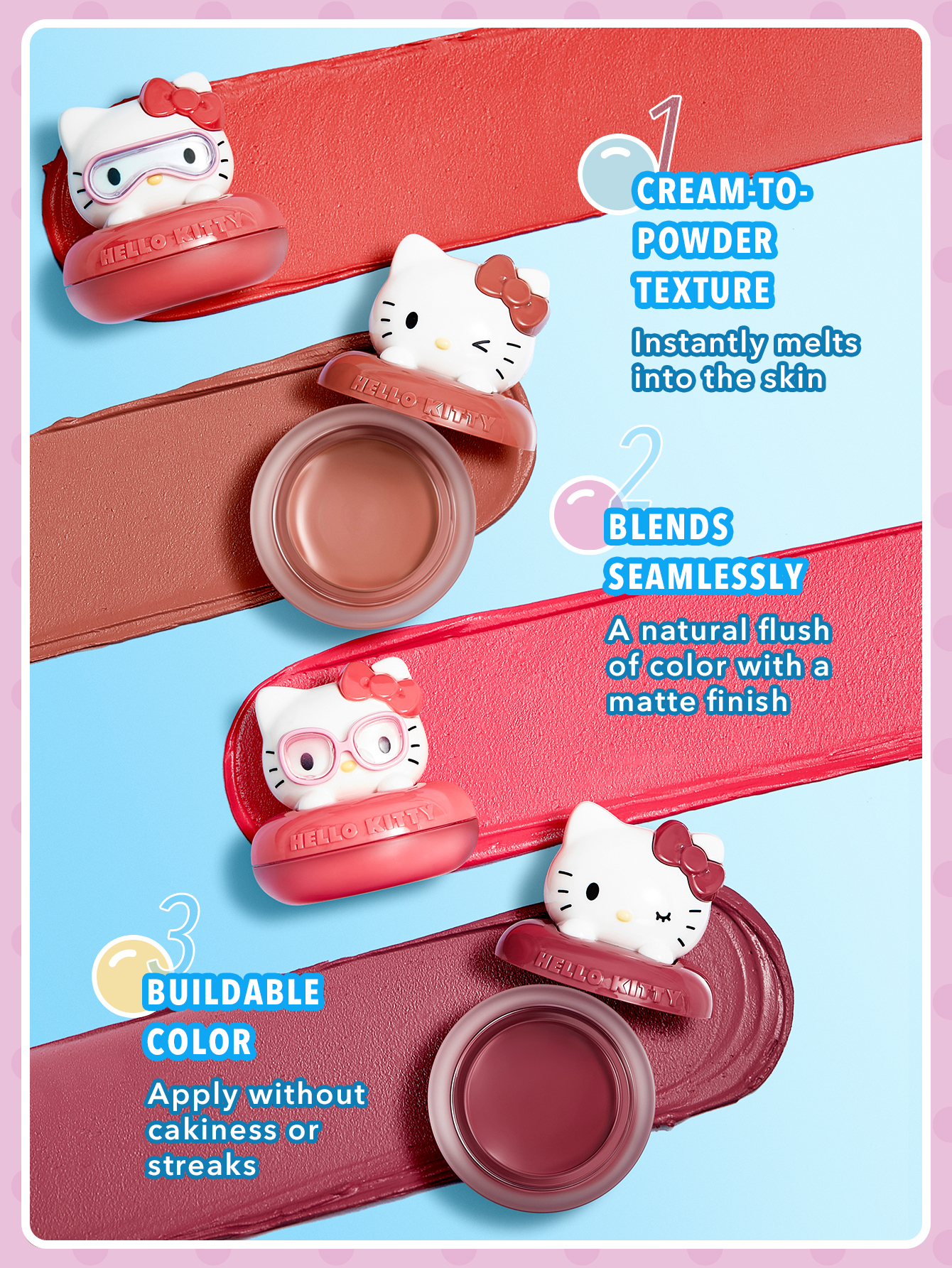 Hello Kitty｜SHEGLAM Coastal Charm Cream Blush | Shopee Philippines