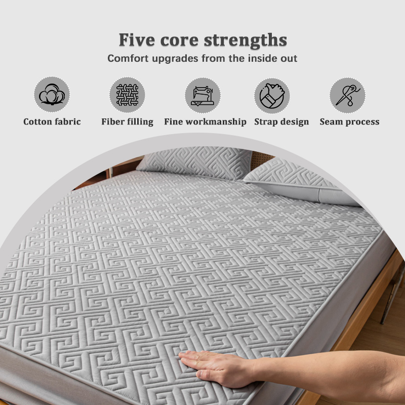 Waterproof Mattress Protector Bedsheets Quilted Cotton Fitted Sheet ...