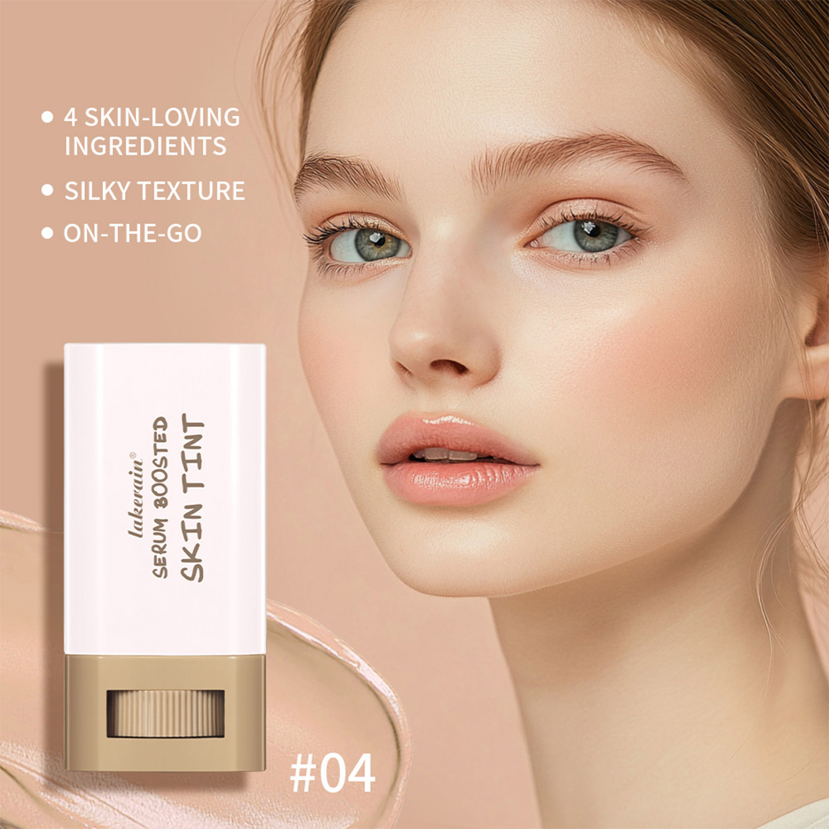 Lakerain Foundation Stick Serum, Songkran 2026 Summer Moisturizing Tint ...