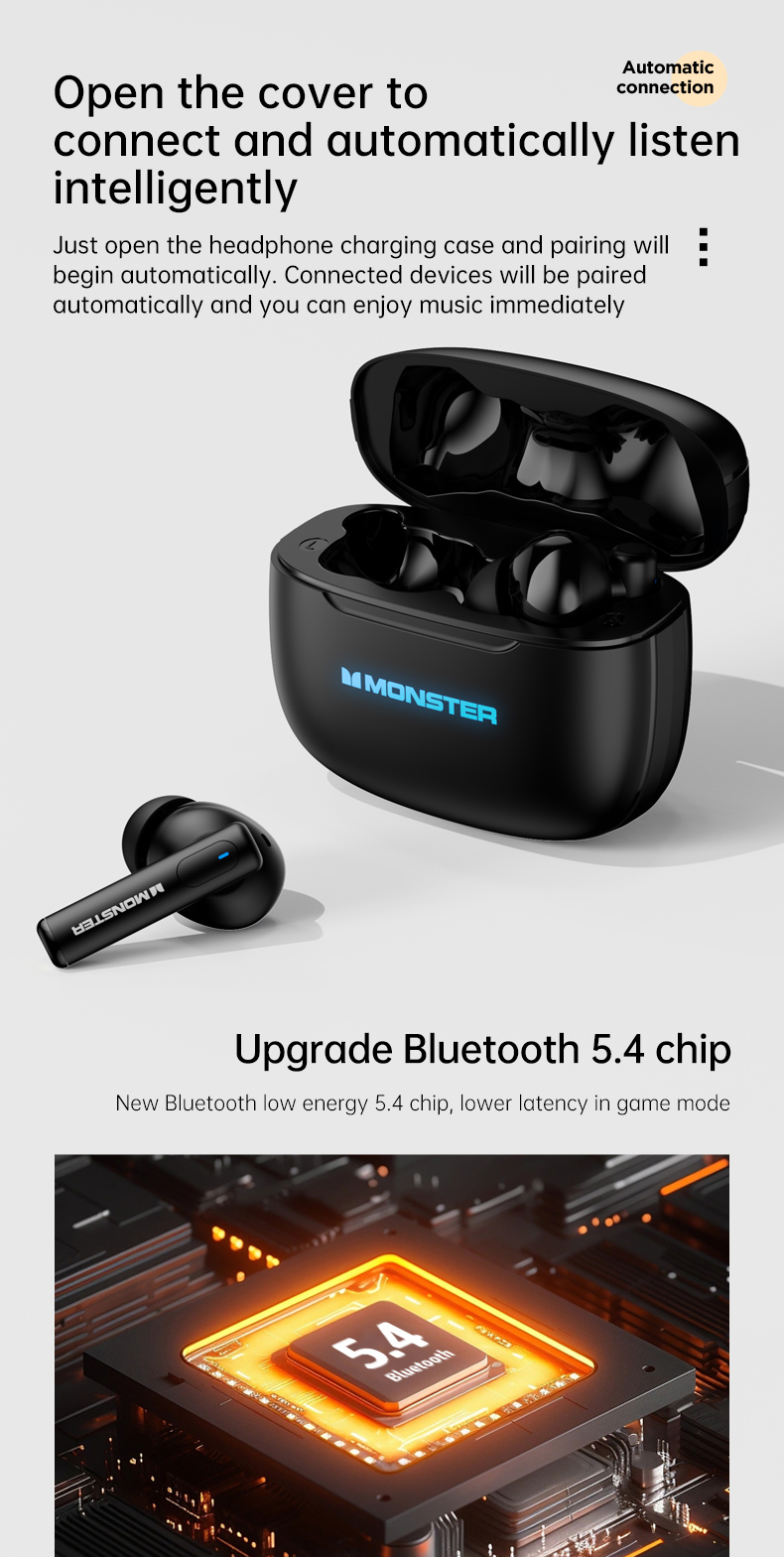 Monster XKT26 AI Smart Real-Time Translation Bluetooth Earphone 163 ...