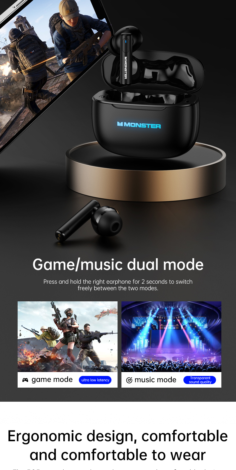 Monster XKT26 AI Smart Real-Time Translation Bluetooth Earphone 163 ...
