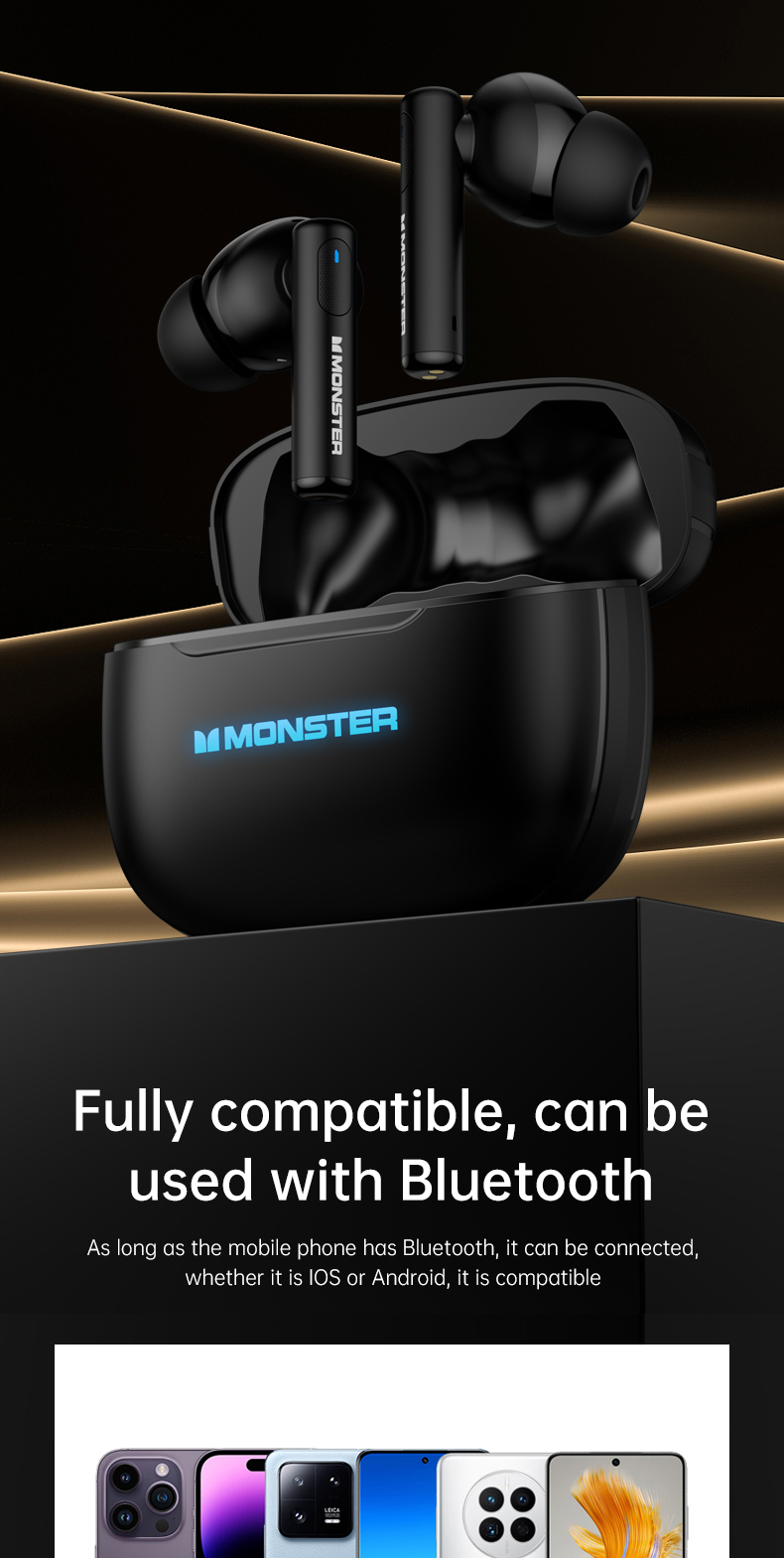 Monster XKT26 AI Smart Real-Time Translation Bluetooth Earphone 163 ...