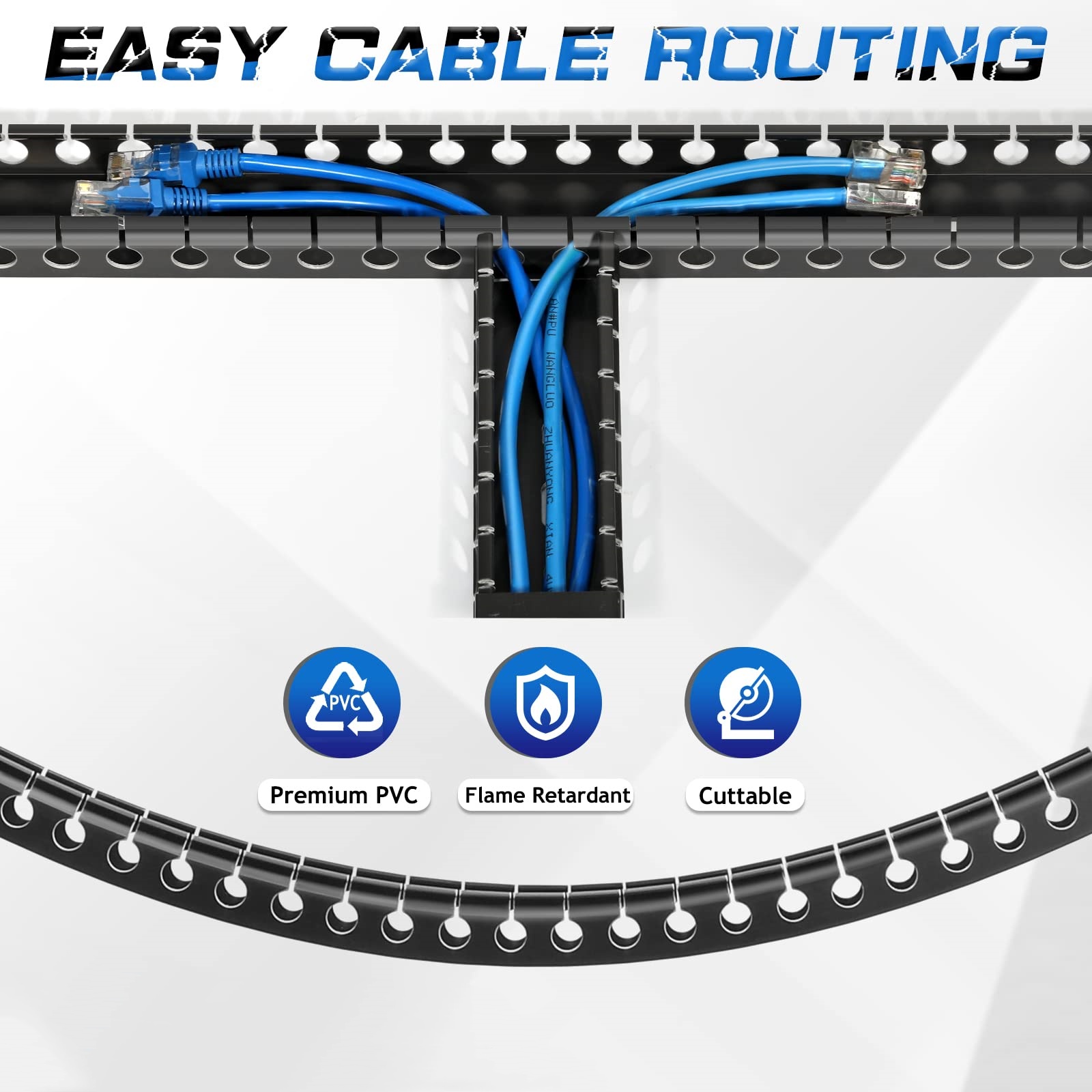 【Upgrade Style】2PCS Cable Raceway Kit, Home&Office Cable Management ...