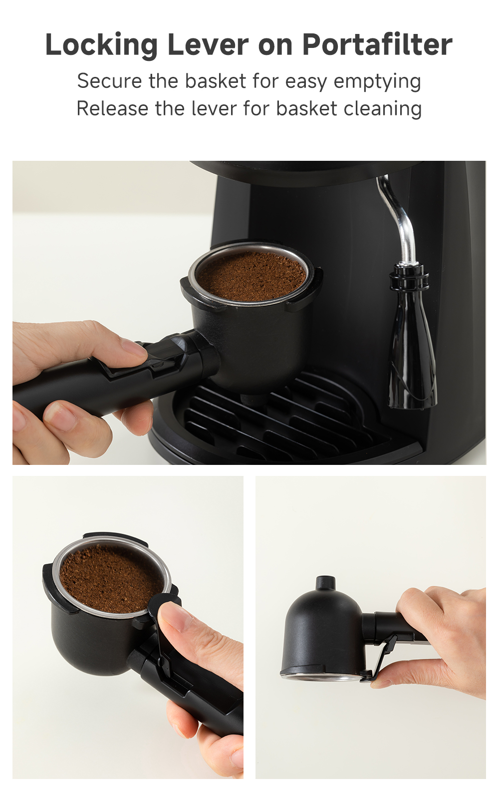 Simplus Coffee Maker Espresso Machine 5 Bar Extraction High ...