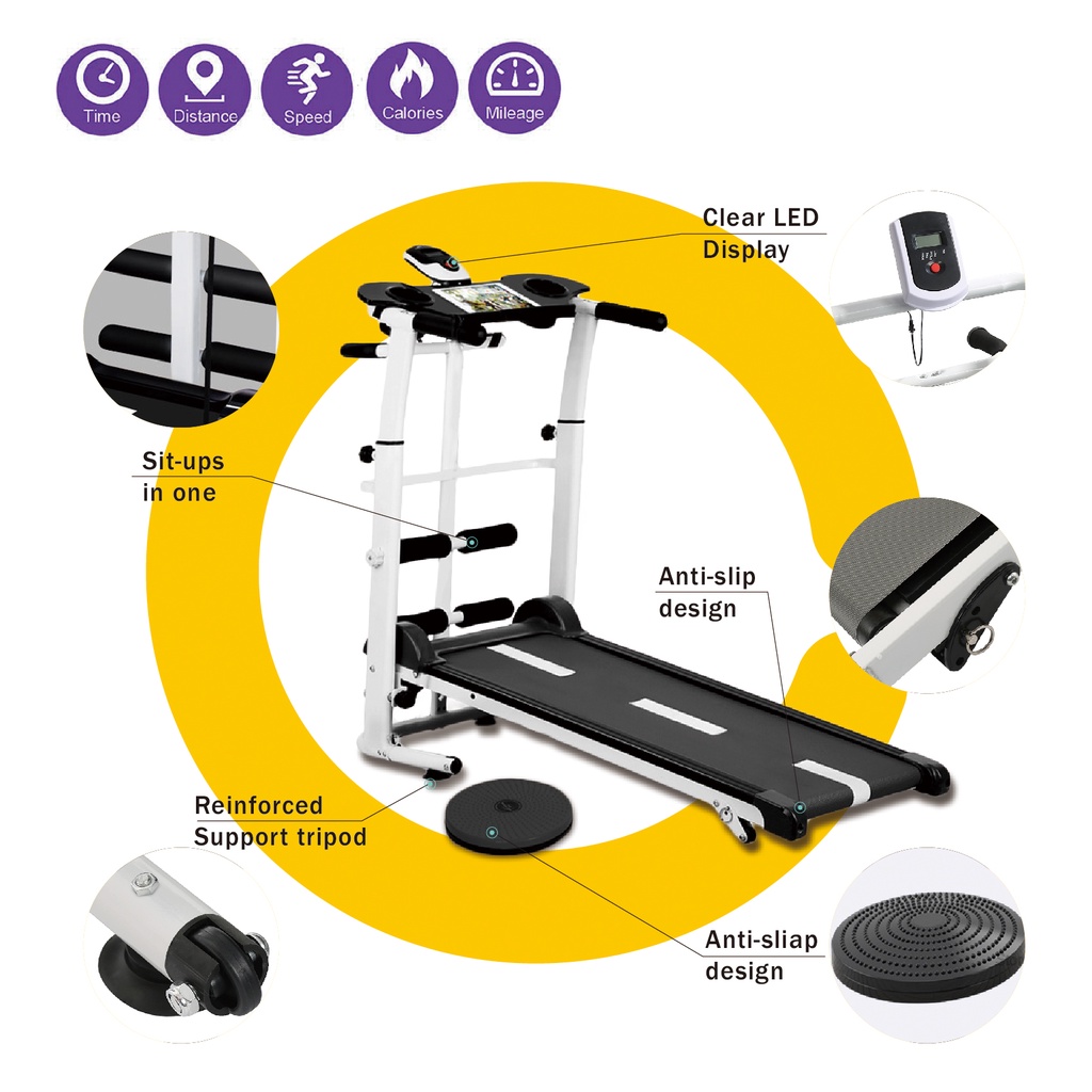 Multifunctional treadmill Electric Treadmill Foldable with Remote ...