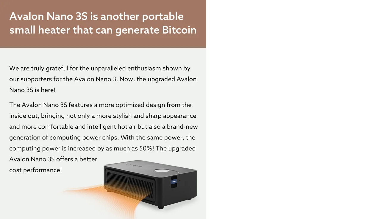 2025 Newest Canaan Avalon Nano3S 6TH/s 140W BTC Crypto Bitcoin Asic Miner | Shopee Philippines