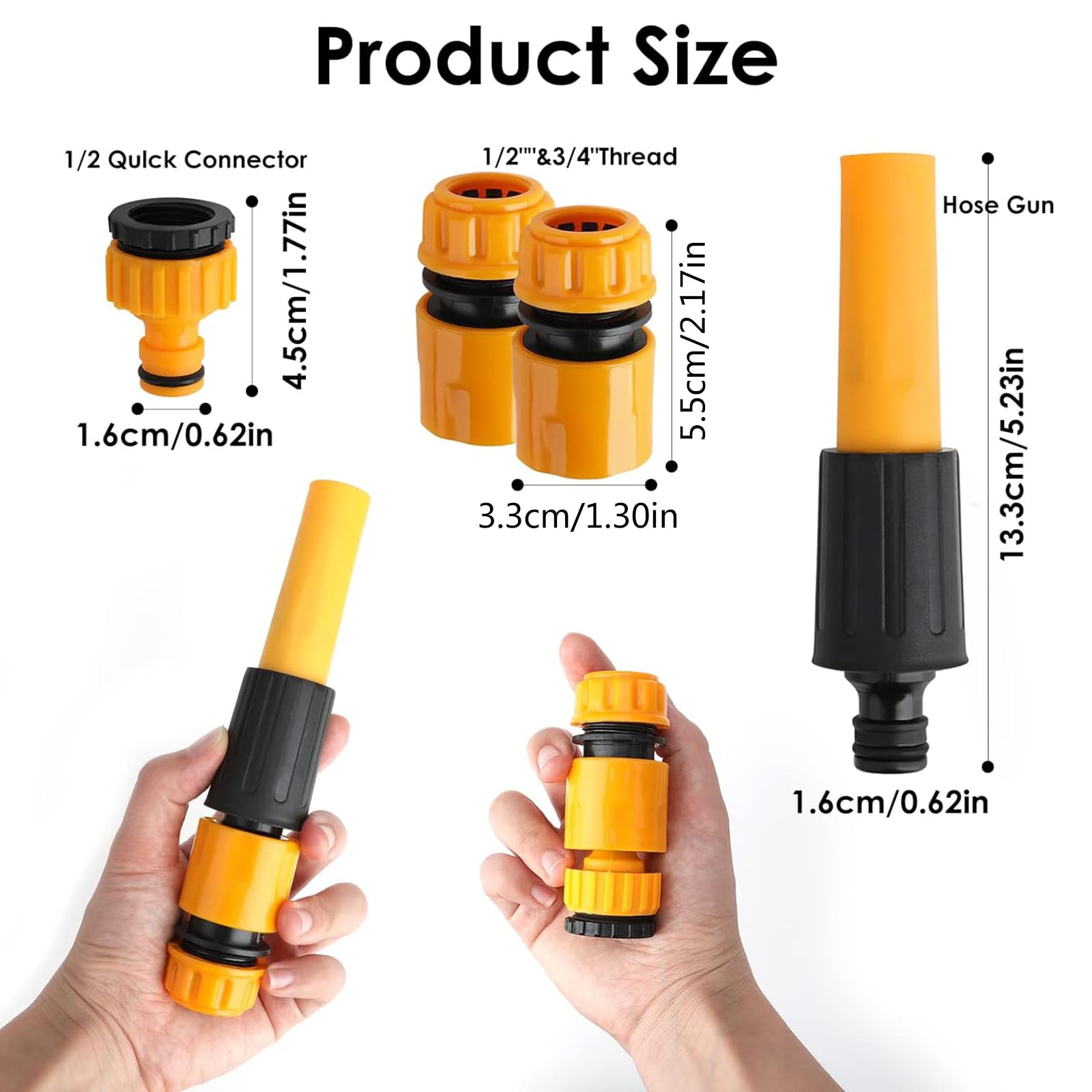 3Pcs/set Garden 1/2 "3/4" Quick Coupling Hose Connector Hose Connection ...