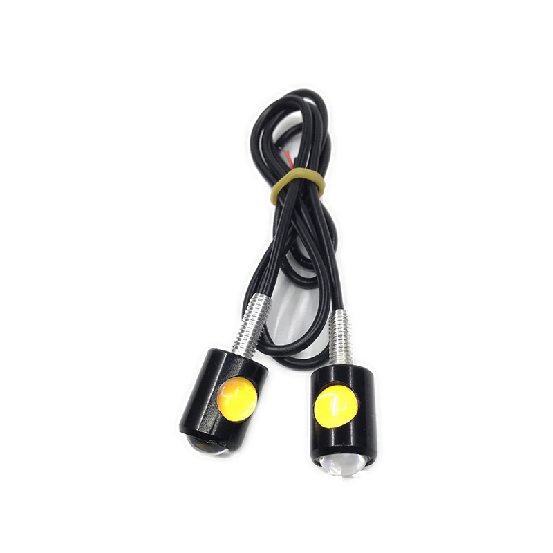 Creative Motorcycle Signal Lamp LED Bulb Eye Shape License Plate Light ...