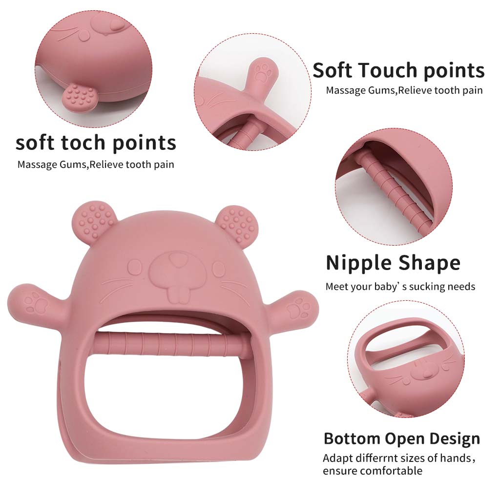 Teething Relief with This Soft Silicone Baby Chew Toy for Itchy Gums ...
