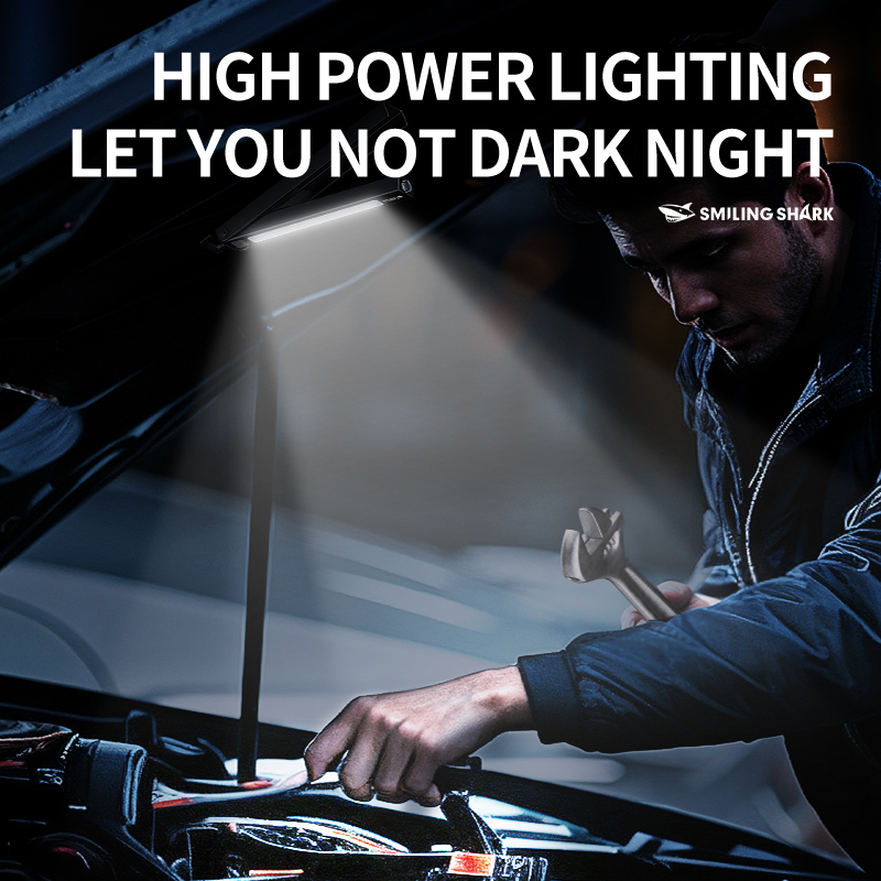 SmilingShark GZ5117 LED Magnetic Flashlight 180° Foldable Work Light ...