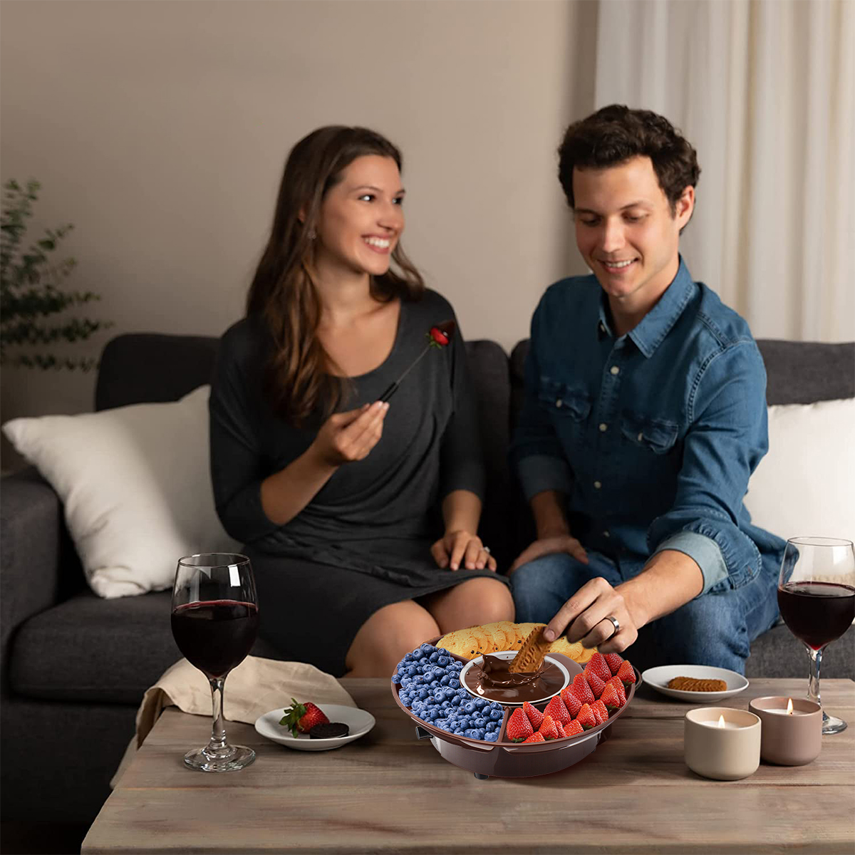 2 in 1 Electric Smores Maker Tabletop Indoor Electric Marshmallow ...