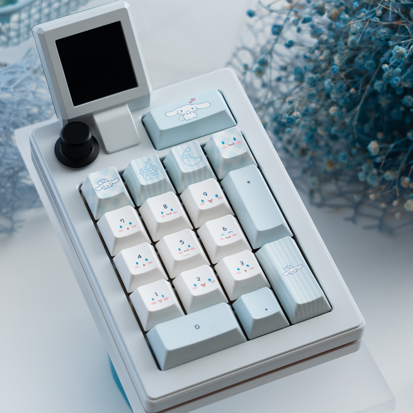 URE Cinnamoroll Keycaps Cute cartoon Blue PBT Cherry profile keycap set ...