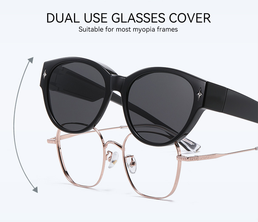 MENSPE Men Women's Sunglasses Myopia Glasses Cover Sunglasses Fashion ...