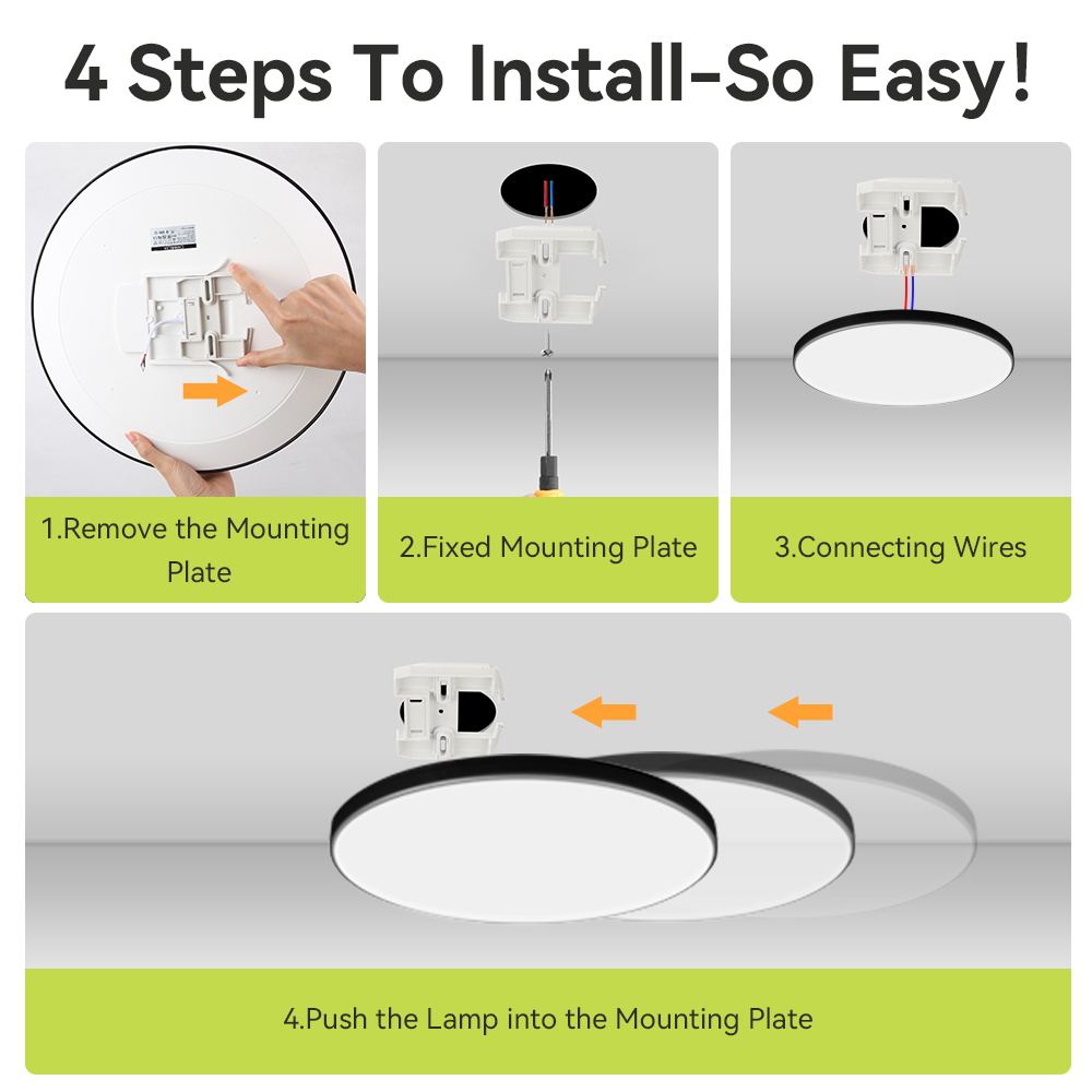 Led Ceiling Light Remote Control Tricolor Home Design Bedroom Lnfinite ...