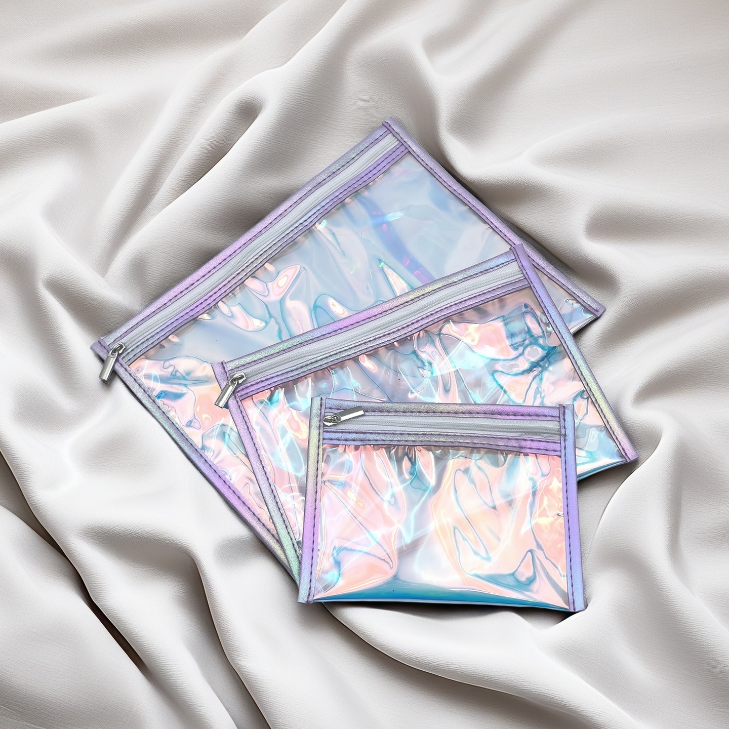 THREAD PROJECTS VK Flat Pouch_Black Leather Transparent PVC Passport ...