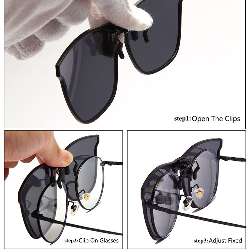 Polarized Clip On Sunglasses - Fashion Driving Shades That Attach to ...