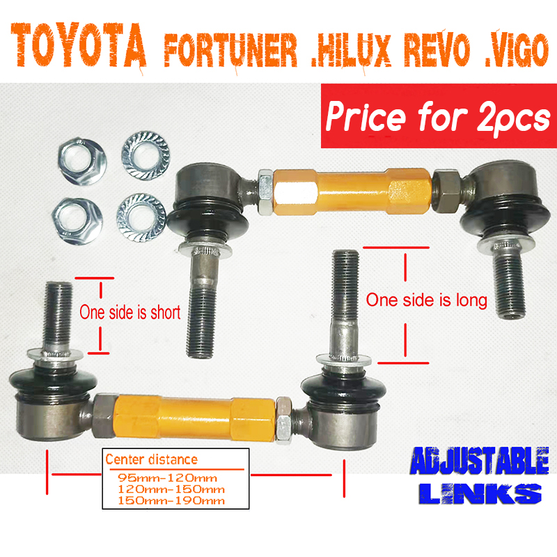 (2pcs)Adjustable stabilizer link Toyota Hilux Revo Vigo / Fortuner ...