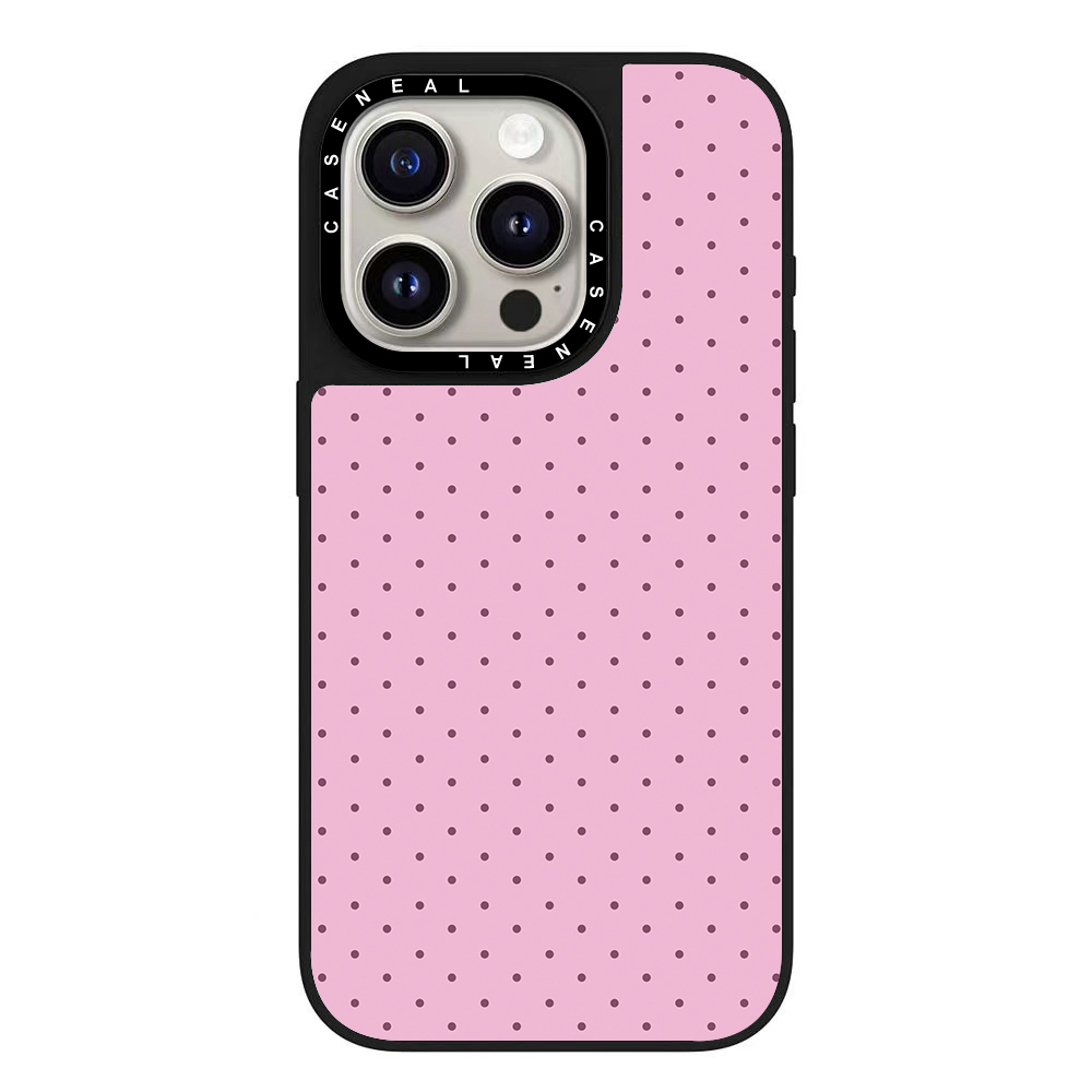 CASENEAL Pink Star wave point mirror face Phone Case For iPhone 16 Pro ...