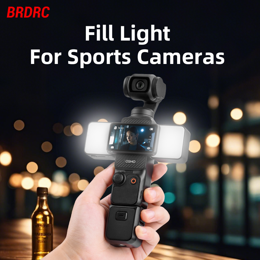 Magnetic Mini LED Fill Light Flymile for DJI Pocket 3 Action Camera ...