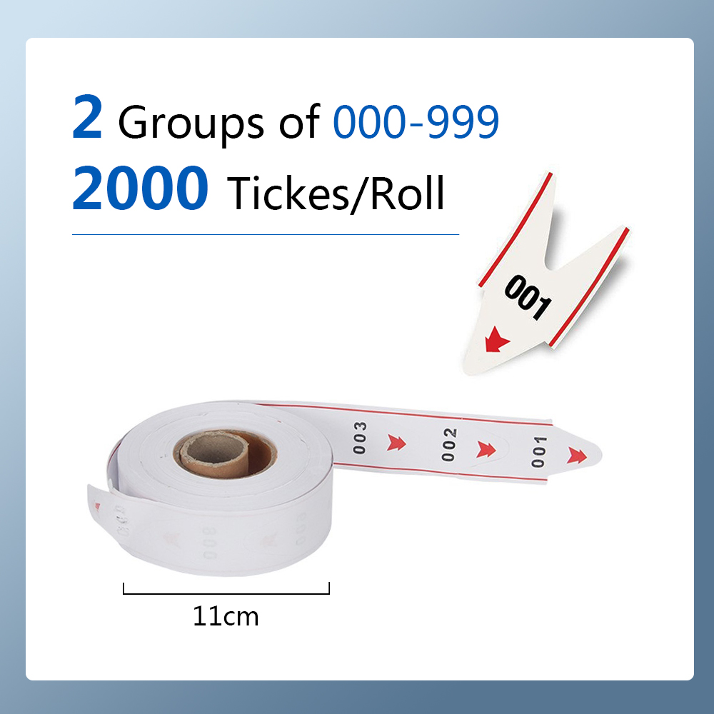 2000pcs Queue Number Paper Ticket Dispenser 3 Digit for Queuing Number ...