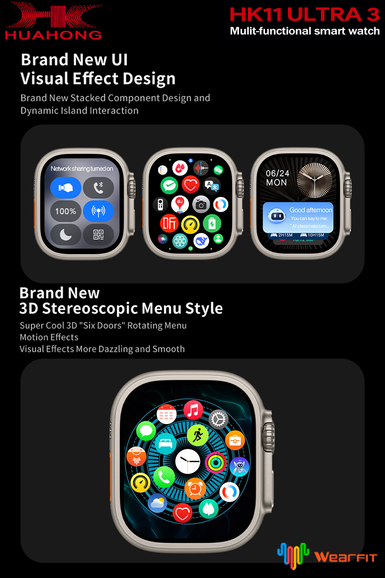 HK11 Ultra 3 2nd Generation Smartwatch Original 2025 49mm AMOLED 4G ROM ...